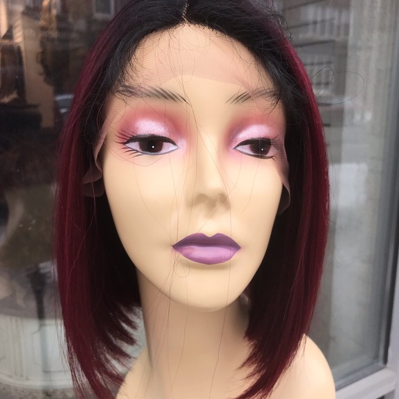 Accessories | Red Wine Burgundy Bob Lace Wig 220 Hairstyle New | Poshmark